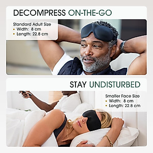 Nidra Sleep Mask for Men Women, Purple 3D Blackout Sleeping Mask, Contoured Mask for Lash Extensions, Side Sleepers Eye Cover, Zero Eye Pressure, Travel Eye Shades, Night Blindfolded for Deep Sleep