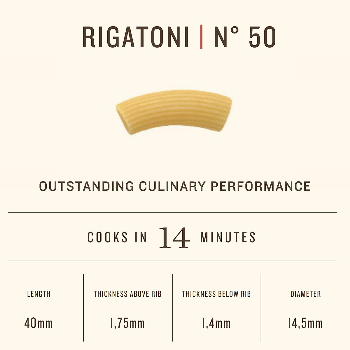 Rummo Italian Pasta Rigatoni No.50, Always Al Dente (5 Pack, 16 oz Each)