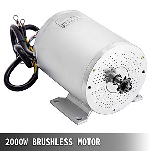 BestEquip Brushless Motor Kit,2000W 48V 42A 4300RPM High Speed Electric Scooter Motor,with Mounting Bracket,Speed Controller Bicycle Motorcycle Mid Drive Motor