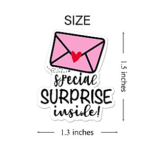 Wailozco 1.5'' Special Surprise Inside Stickers,Thank You Stickers,Handmade Stickers,Business Stickers,Envelopes Stickers for Online Retailers,Handmade Goods,Small Business,500 Labels Per Roll
