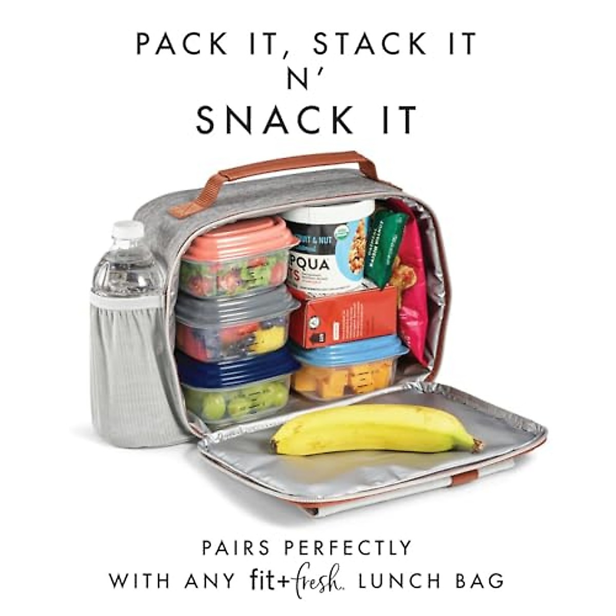 Fit & Fresh Stak Pak Set, 6 Piece, Plastic, New Multicolored