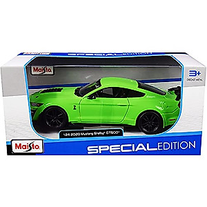 2020 Ford Mustang Shelby GT500, Bright Green - Maisto 31532GN - 1/24 Scale Diecast Model Toy Car