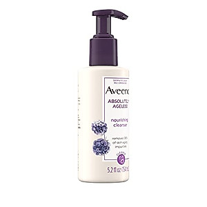 Aveeno Absolutely Ageless Nourishing Daily Facial Cleanser, Antioxidant-Rich Blackberry Extract, Non-Comedogenic Makeup-Removing Face Wash from Dermatologist-Recommended Brand, 5.2 fl. oz