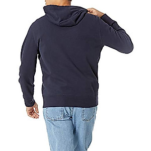 Amazon Essentials Men's Lightweight French Terry Hooded Sweatshirt, Dark Navy, Large