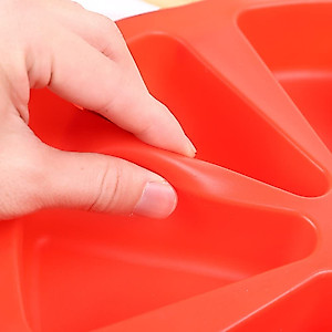 XIYUAN 2 Pcs Silicone Baking Molds Large 8 Cavity Silicone Scone Pan/Cakes Slices Mold/Triangle Cavity Cake Pan Pizza Slices Pan,Cornbread Mold And Soap Mould,DIY Baking Tool