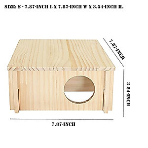 Shuoxpy Small Animal Hideout Multi-Chamber Hamster House Maze Small Pets House Habitats Decor for Hamster Mice Gerbils Mouse (S)