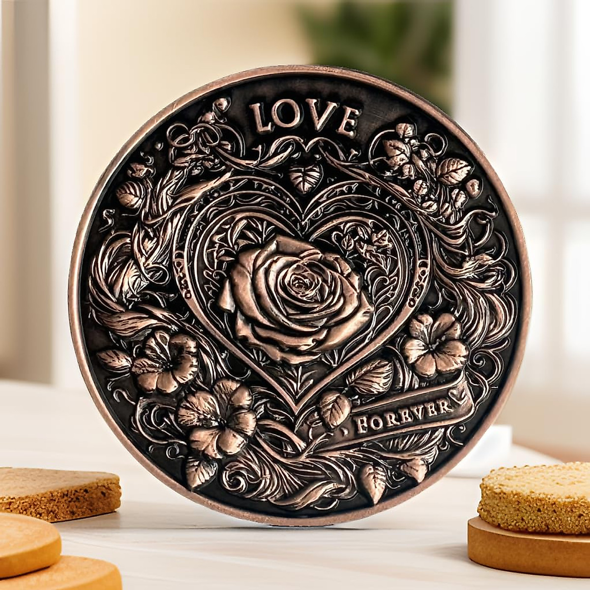 ZSALSTING - Love Coin Collection Challenge Coin: Unique Memento and Pocket Token Gift to Inspire and Make Him/Her Lucky - Perfect Commemorative Gift to Show Your Love and Appreciation-ZSALSTING