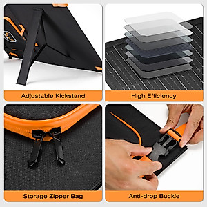 100W Foldable Solar Panel Kit- MOBI OUTDOOR Portable Solar Panel Charger with MC-4, DC, and USB Output for RV Laptops Solar Generator Van Camping Off-Grid (100W)