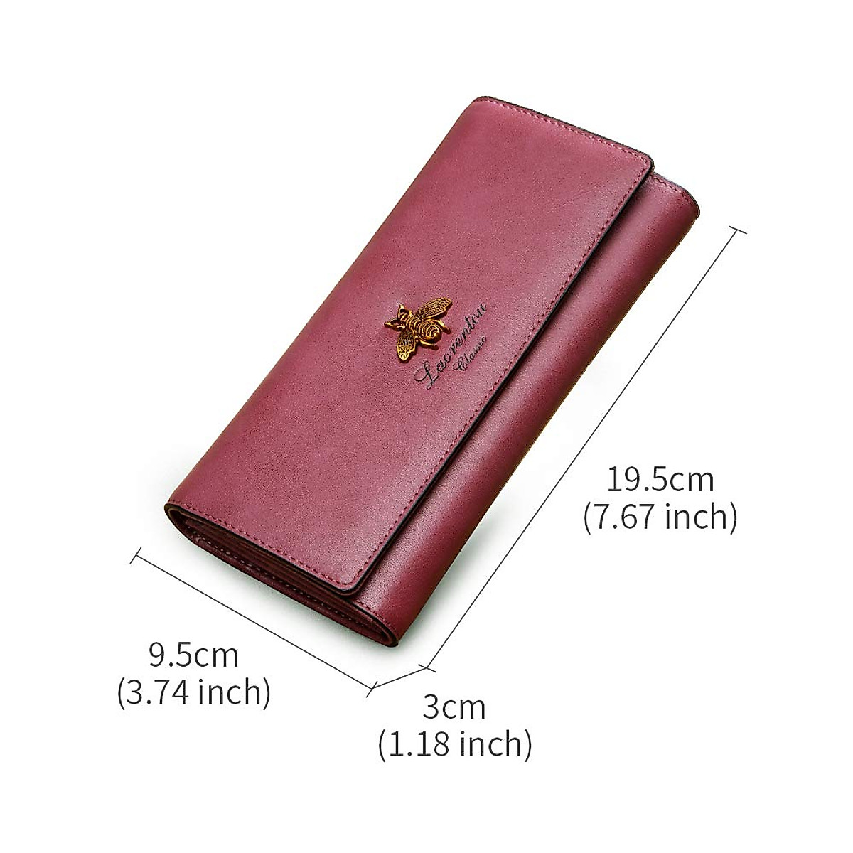 LAORENTOU Clearance Bifold Wallet Women Leather Clutch Purses Checkbook Card Wallets for Women Lady Wallet Zip Around Wallet