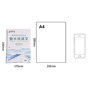 Hztyyier Magic Practice Copybook, English Calligraphy Tracing Book with with Pen and Refill for Children Students English Reusable Writing