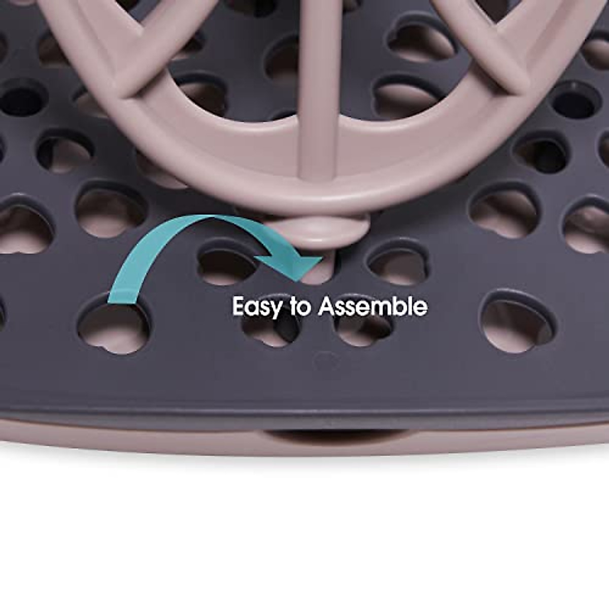 MOTHER-K Baby Bottle Drying Rack with Tray, Adjustable Holder for Baby Bottles, Pacifier and Pump Parts (Beige)