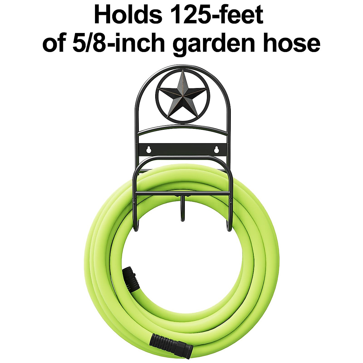 GOFORWILD Garden Hose Holder, Decorative Hose Butler Sturdy Water Hose Rack, Durable Wall Hose Hanger, Holds 125-Feet of 5/8-Inch Hose, Hose Reel, Made of Gauge Steel