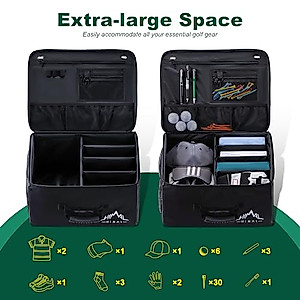 HIMAL HIMAL Golf Trunk Organizer -Collapsible & Foldable Golf Travel Storage，Waterproof Car Golf Bag with Independent Ventilation Compartment for 1 Pair Shoes