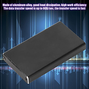 Mobile Hard Disk Box, Aluminum Alloy USB3.0 External HDD Enclosure, 6GB Fast Transmission,Up to 1TB Mass Storage, Plug and Play,for Windows XP/Vista/7/8/10, for OS X 8.6, Linux