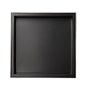 WHISTLER 12 in. X 12 in. X 4 in. Square Recessed Shower Wall Niche in Brushed Stainless Steel Storage for Shampoo, Soap and other Bathroom Essentials, Black
