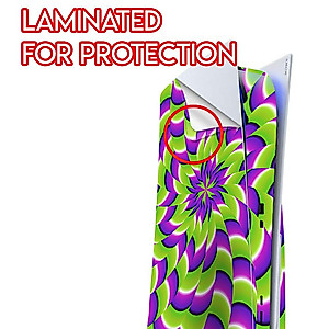 ITS A Skin Skins Compatible with Sony Playstation 5 Console Disc Edition - Protective Decal Overlay Stickers wrap Cover - Trippy Psychedelic Motion Swirl