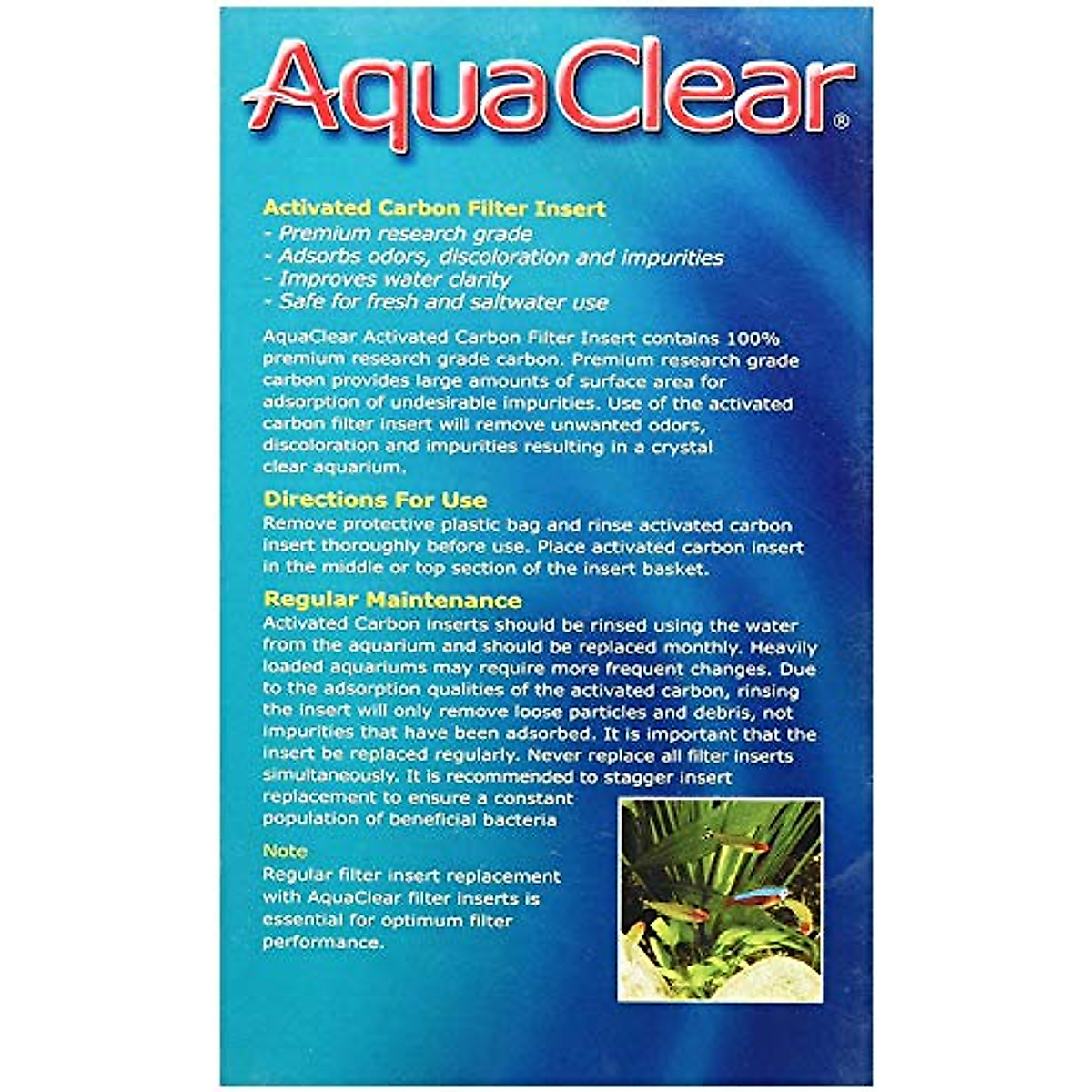 Hagen 6-Pack AquaClear 9-Ounce Activated Carbon Water Filter Insert for Aquarium