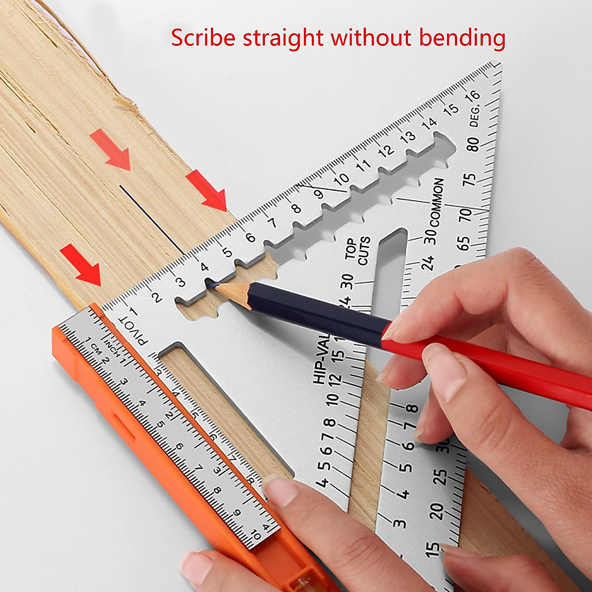 BELOWSYALER Carpenter Square Multifunctional Try Square Metal Aluminium Ruler AnglesGuide Protractor Angles Try Square 45 & 90Degree