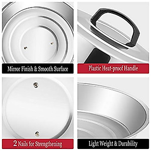 HaSteeL Cheese Melting Dome Set of 2, 12 Inch Round Basting Cover Metal Steam Cover, Stainless Steel Griddle Accessories for Flat Top Grill/Outdoor BBQ/Kitchen Cooking