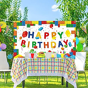 Building Blocks Party Decorations Banner Colorful Blocks Birthday Photography Backdrop Building Blocks Theme Party Supplies