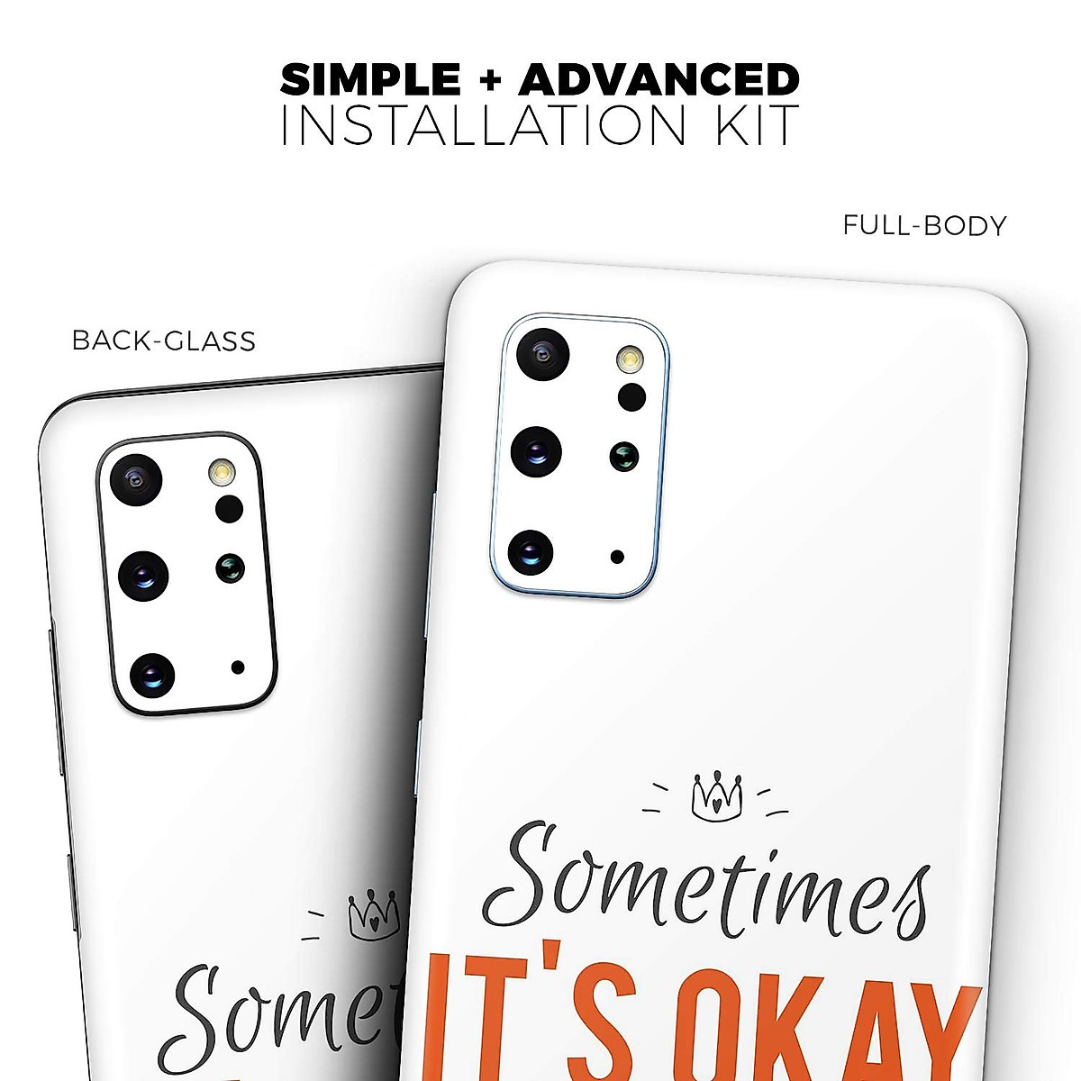 DesignSkinz Sometimes Its Okay to Be Selfish Protective Vinyl Decal Wrap Skin Cover Compatible with The Samsung Galaxy S20 (Screen Trim & Back Glass Skin)