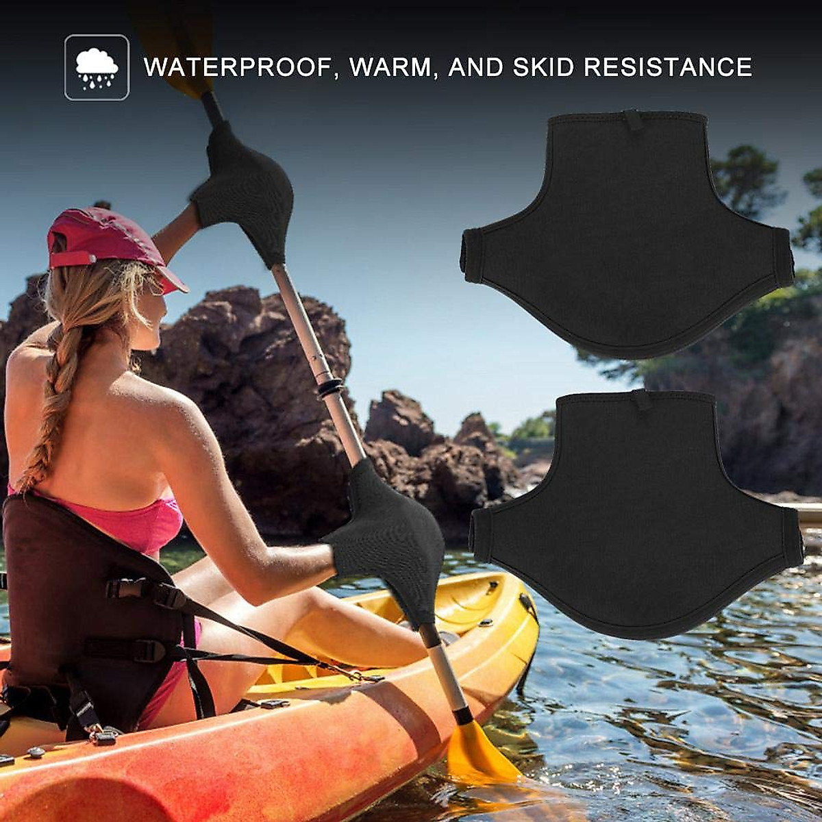 1 Pair Kayak Paddling Mitts,Neoprene Paddle Mitts Gloves for Sea Kayak Canoe Touring Paddle Kayaking Surface Water Rafting