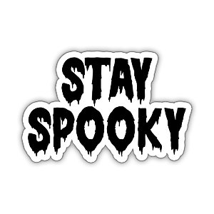Stay Spooky Sticker, Ghost Sticker, Halloween Sticker, Funny Witchy Sticker, Pumpkin Sticker, Water Assitant Die-Cut Funny Decals for Laptop, Phone, Water Bottles, Kindle Sticker