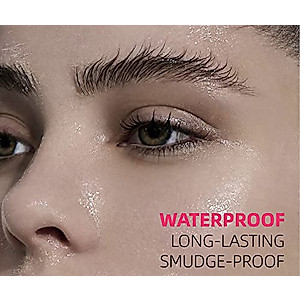 Eyebrow Stamp Stencil Kit With Clear Eyebrow Gel & 10 Reusable Eyebrow Stencils Eye Brow Tingting Kit Stamp and Stencil Brow Set Eyebrow Stamping Set Long-lasting Waterproof Effect(Dark Brown-)