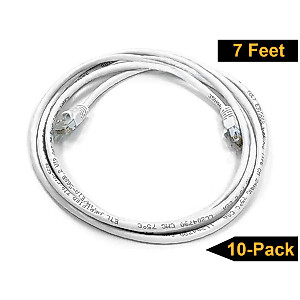 iMBAPrice 15 ' Cat5e Network Ethernet Patch Cable, 10 Pack, White (IMBA-CAT5-15WT-10PK)