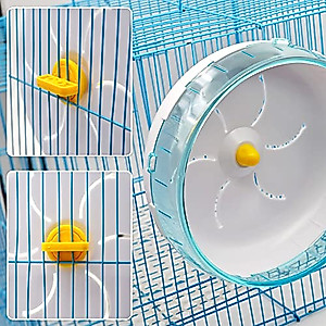 KHEARPSL Hamster Saucer 8.3" Silent Hamster Exercise Wheels Silent Spinner Running Wheels for Small Animal Pet Hamster Chinchillas Gerbils and Mice