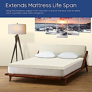 Spring Solution 2-Inch High Density Foam Topper,Adds Comfort to Mattress, Twin Size