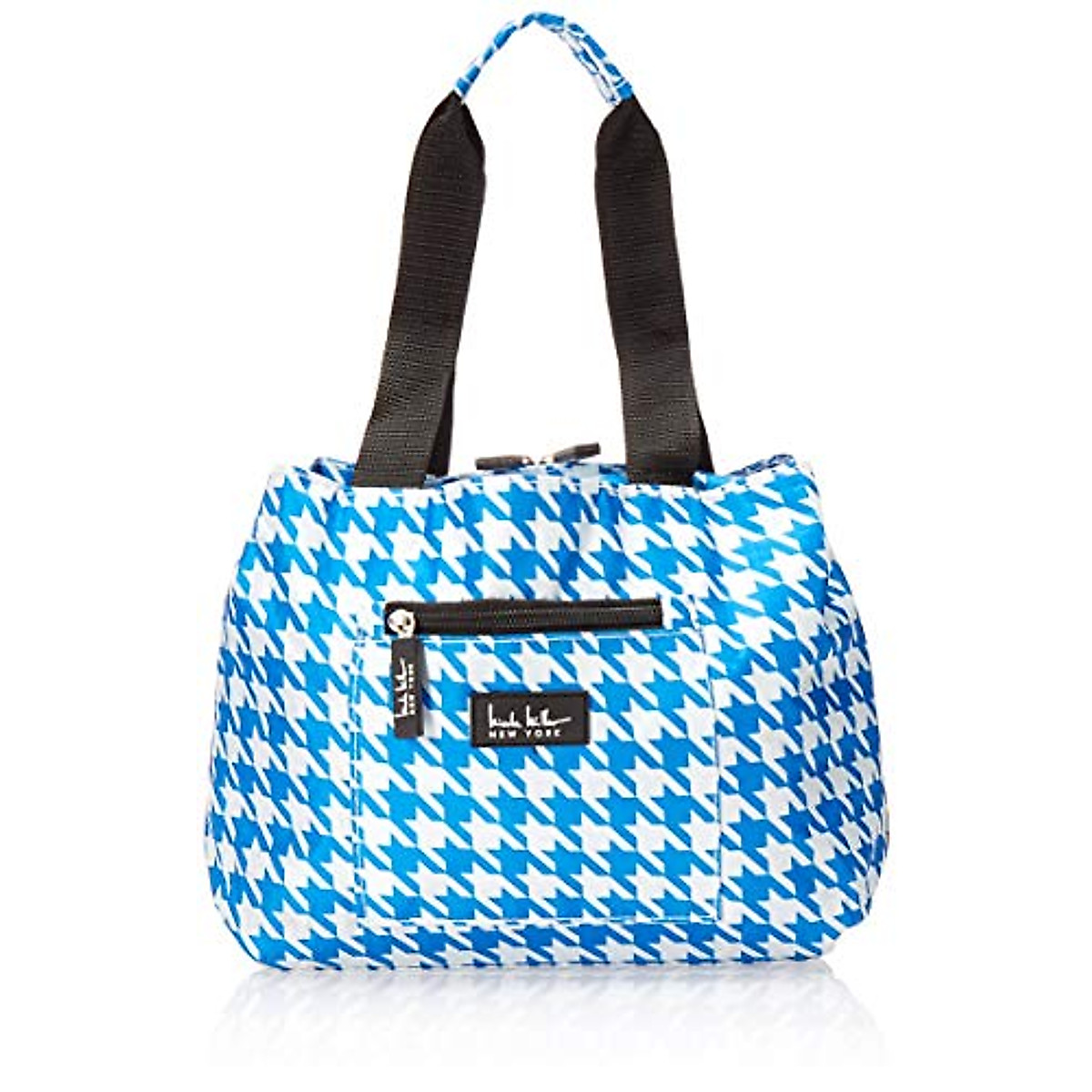 Nicole Miller of New York Insulated Lunch Cooler- Summer 2015 Colors - 11 Lunch Tote (Houndstooth Blue)