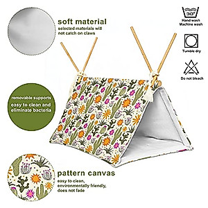 Bearded Dragon Tent Hide, Reptile Hide Bed for Leopard Gecko, Dragon Bed/Den (cactu2) (cute1)