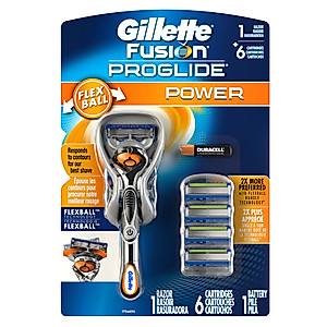 Gillette Mens Fusion Proglide Power With 6 Cartridges+Battery