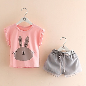 Mud Kingdom Cute Girls Outfits Boutique Bunny Summer Pink Size 7-8