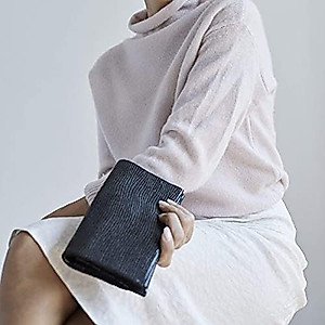 Latico Leathers Eloise Wallet Clutch, Full-Grain Leather, Black