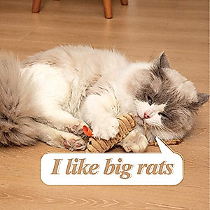 PEEKAB 5Pcs Catnip Toy Oirganic Silvervine Toys Plush Cat Chew Interactive Toys Cat Mice & Animals Toys for Indoor Cats and Kittens Over 6 Months Old (Multicolor 5Pcs Mice)