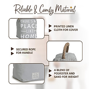 Pavilion Gift Company 72157 No Place Like Home Door Stopper, 5 by 6-Inch , Gray