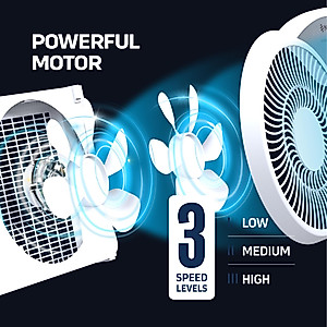 Nexair 9" Twin Window fan with Remote Control, 3 Speed Bedroom window fan reversible Airflow Exhaust And Intake Quiet Operation, Fan Window Easy to install Seals with Built-In panels extending 24"-37"