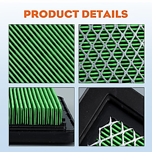 HIPA HRX217 Air Filter for Honda GCV160 HRX 217 HRR216 HRC216 HRT216 HRB216 HRS216 HRB217 HRZ216 Walk-Behind Lawn Mower Engine 2Pack