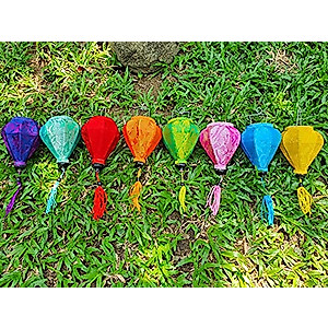 Set of 8 Mini String Silk Lanterns 10cm Vietnam Lanterns for Wedding Decor Christmass Tree Decor Home Decor Garden Party Decor