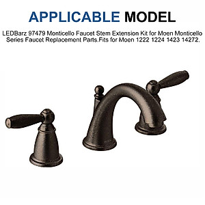 LEDBarz 2025 Upgrade 97479 Stem Extension Kit for Moen Monticello Series Widespread Bathroom Sink Faucet replacement parts for Moen 1222 1224