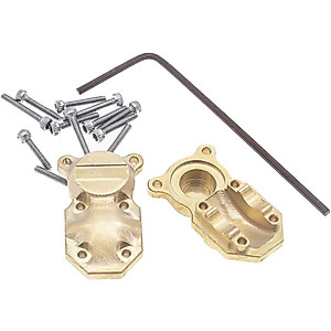 CODA RACING Brass Diff Cover Front&Rear for AXIAL SCX24 Deadbolt C10 Gladiator Brocon Upgrades 1/24 RC Crawler Car