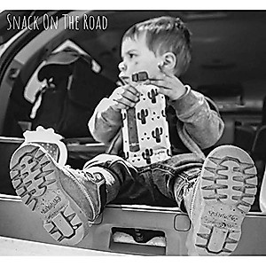 Hippypotamus Reusable Baby Food Pouches - 12 Pack - Baby Food Storage - Pouches Toddler - Refillable Squeeze Pouch for Kids (BLACK/WHITE)