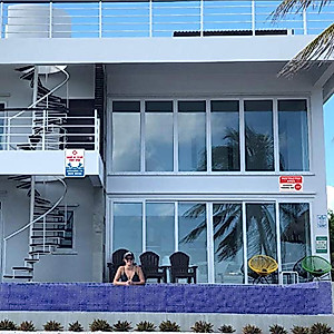 Monifith Pool Rules Signs Swim at Your Own Risk Life Guard on Beer Break Swimming Pool Metal Sign 8X12Inch