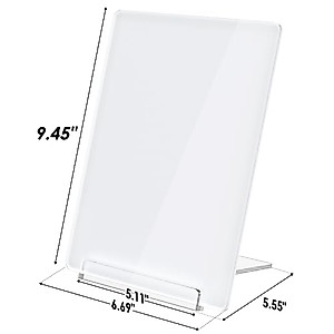 MaxGear Desktop Glass Dry Erase Board, Small Dry Erase Whiteboard with Stand 9.45" x 6.69", Toughened Glass Whiteboard for Desk with Erase, Acrylic Planner Memo Notepad to Do Lists for Office, Home