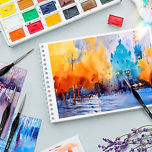 KIASON 10PC Miniature Paint Brush for Fine Detailing, Mini Small Painting Brushes Set for Art, Crafts, Acrylic, Watercolor, Oil, Model, Face, Warhammer 40k & Paint by Number, Citadel, Figurine (Black)