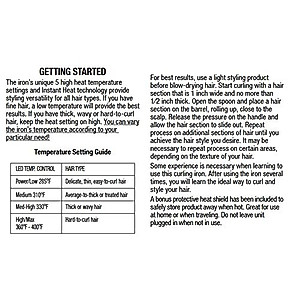 CONAIR INFINITIPRO Tourmaline 1-Inch Ceramic Curling Iron, 1-inch barrel produces classic curls – for use on short, medium, and long hair