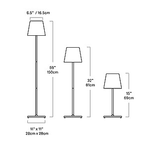 Zafferano - Poldina PRO XXL Floor/Table Lamp White