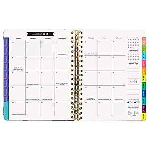 Stay Golden 17-Month Large Planner with 1000+ Stickers 2019-2020 (Pipsticks+Workman)